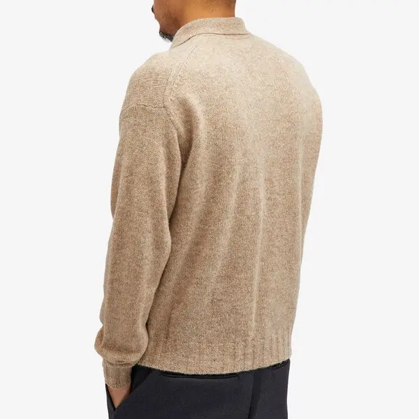 Auralee Shetland Wool Cashmere Cardigan In Top Beige - 60% Off